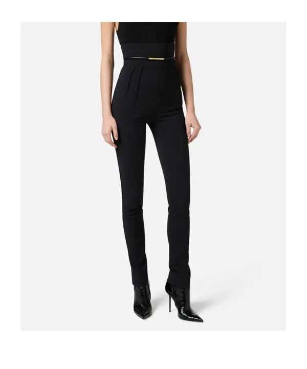 Elisabetta Franchi Belt Detailed Slim Fit Trousers