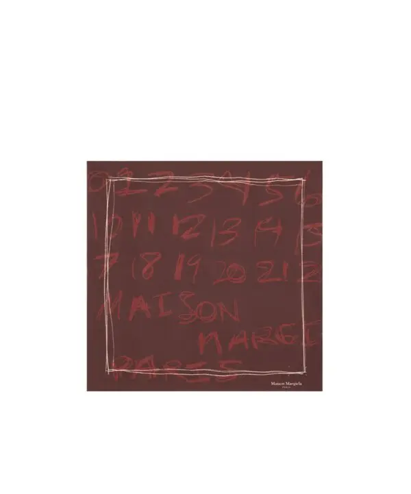 MAISON MARGIELA Digital Print Neckerchief - Bordeaux
