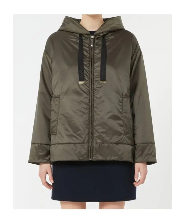 Max Mara Daria Zip-up Hooded Jacket - Khaki