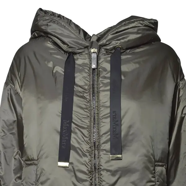 Max Mara Daria Zip-up Hooded Jacket - Khaki