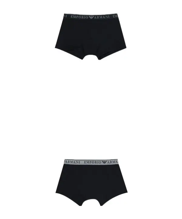 Emporio Armani Two-pack Of Boxer Briefs - Black/black