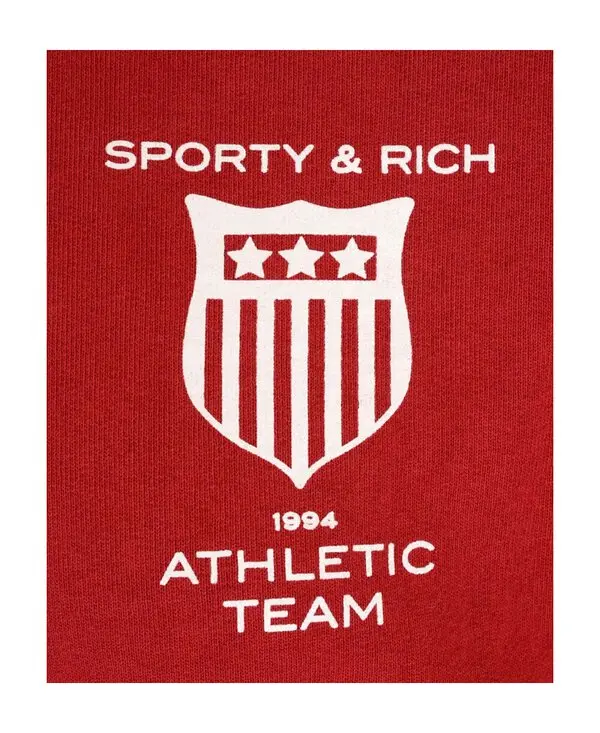 SPORTY  RICH Sporty & Rich Athletic Team Logo Pullover Sweater