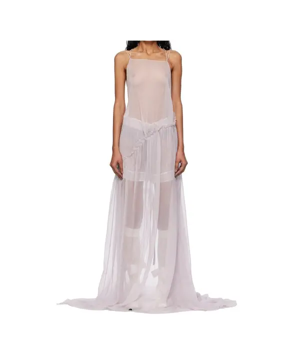 ANN DEMEULEMEESTER Neta Ruffle-detailed Maxi Dress - Lavender