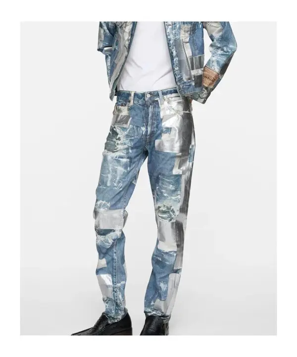 Acne Studios Coated Patchwork Jeans