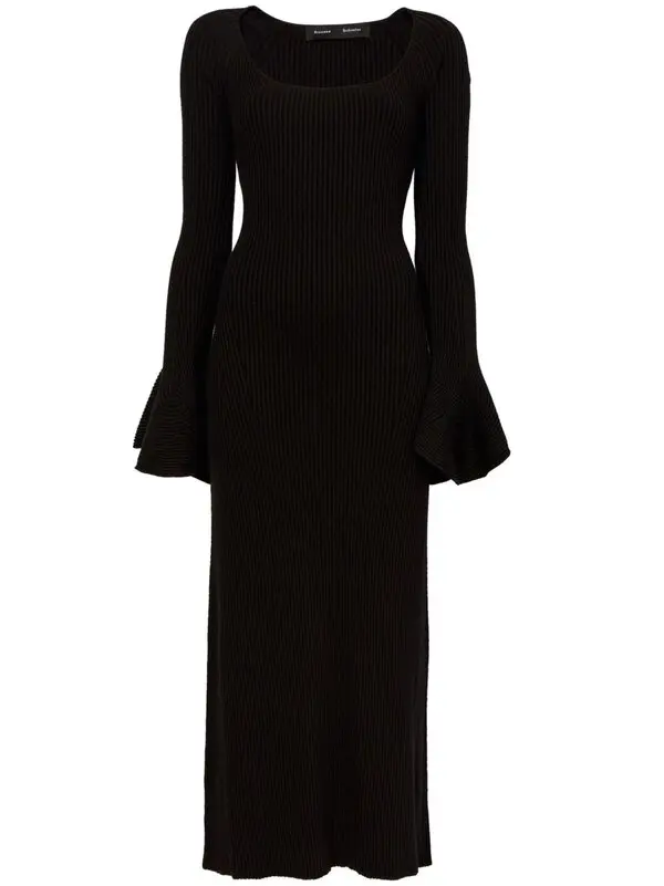 Proenza Schouler Ribbed Knit Dress With Embellished Logo