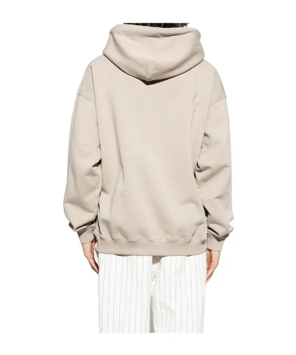 Off-White Logo Embroidered Drawstring Hoodie