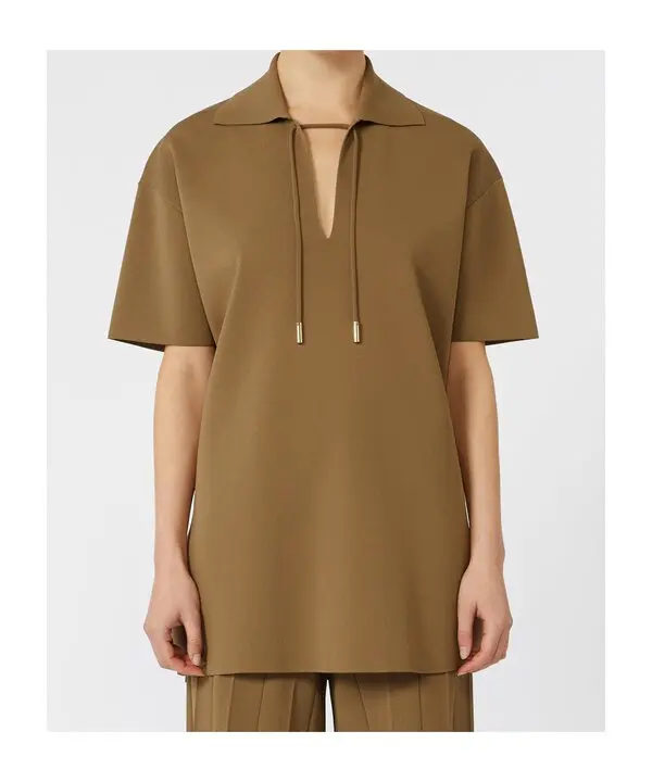 Max Mara Poltava Short-sleeved Drawstring Jumper - Hazelnut Brown