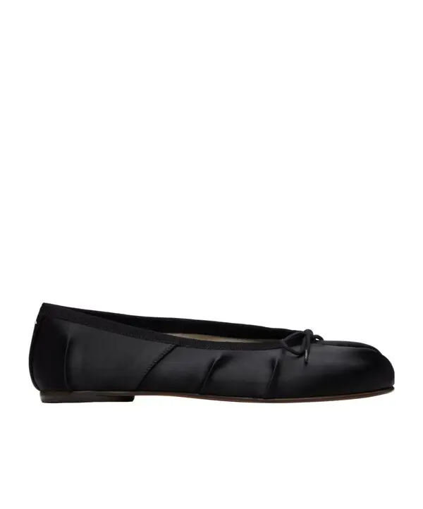 MAISON MARGIELA Tabi Satin Ballerina Flats - Black