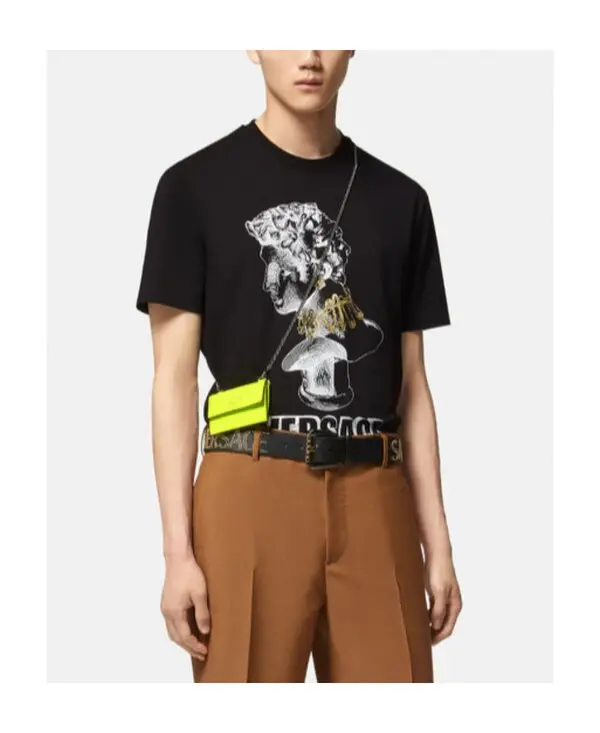 Versace Graphic Printed Crewneck T-shirt - Black