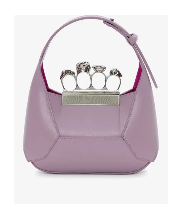 Alexander McQueen Jewelled Mini Shoulder Bag With Skull Embellishment - Pink