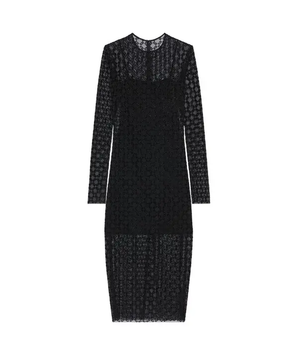 Givenchy Monogrammed Sheer Detailed Dress