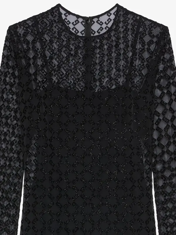 Givenchy Monogrammed Sheer Detailed Dress