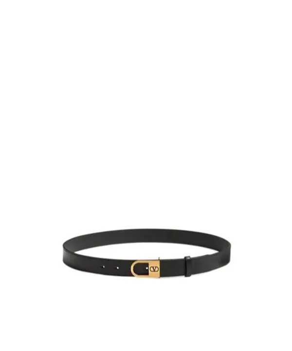 Valentino Garavani Vlogo Signature Belt - Black