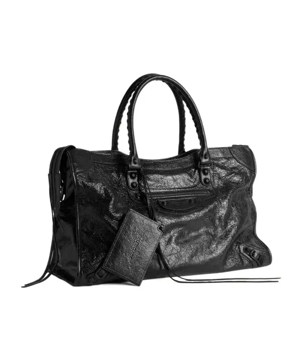 Balenciaga Le City Large Shoulder Bag - Black
