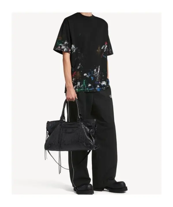 Balenciaga Le City Large Shoulder Bag - Black