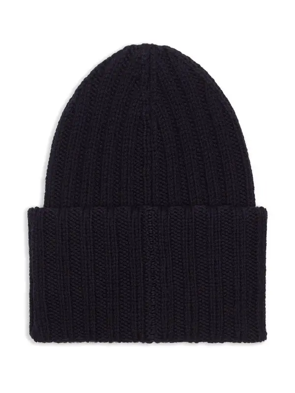 Dsquared2 Logo Embroidered Turn-up Beanie - Black