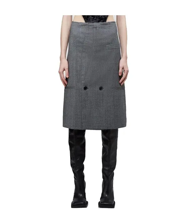 Vetements Plaid Straight Tube Skirt
