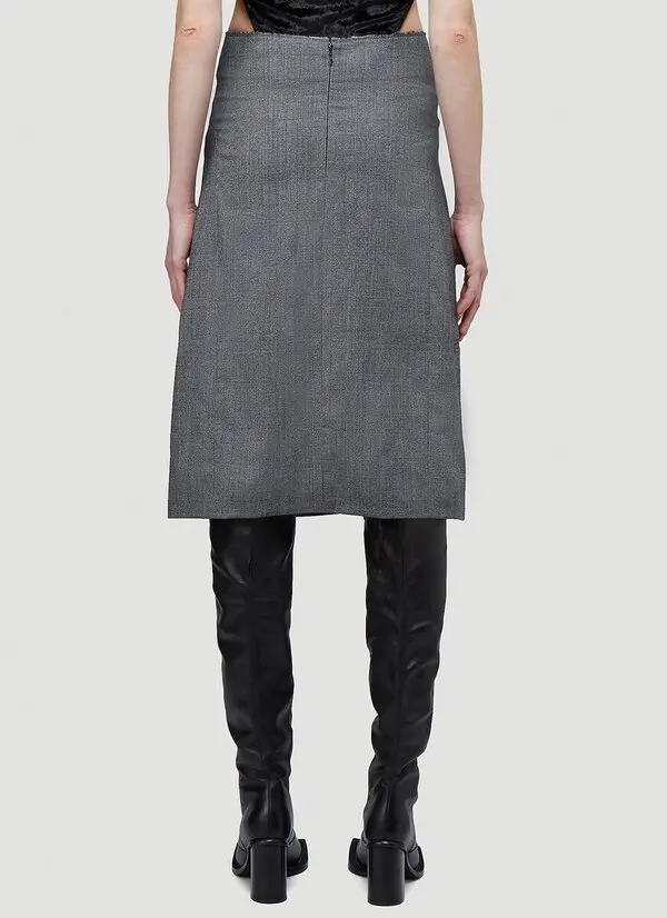 Vetements Plaid Straight Tube Skirt