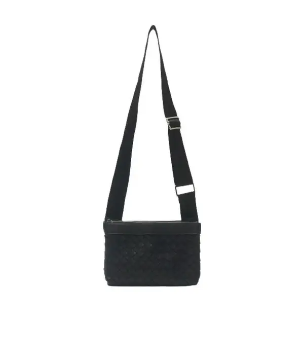 Bottega Veneta Intrecciato Messenger Bag - Black