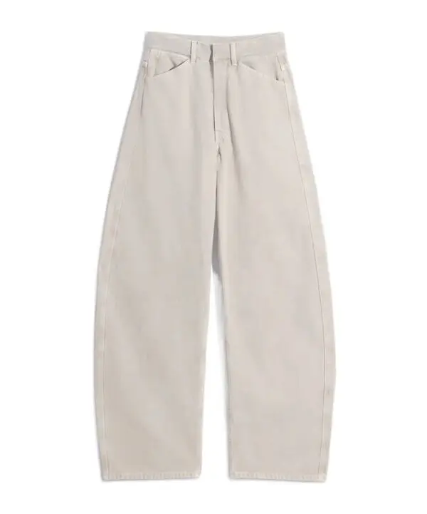 LEMAIRE High-waist Curved-leg Jeans - Moonstone