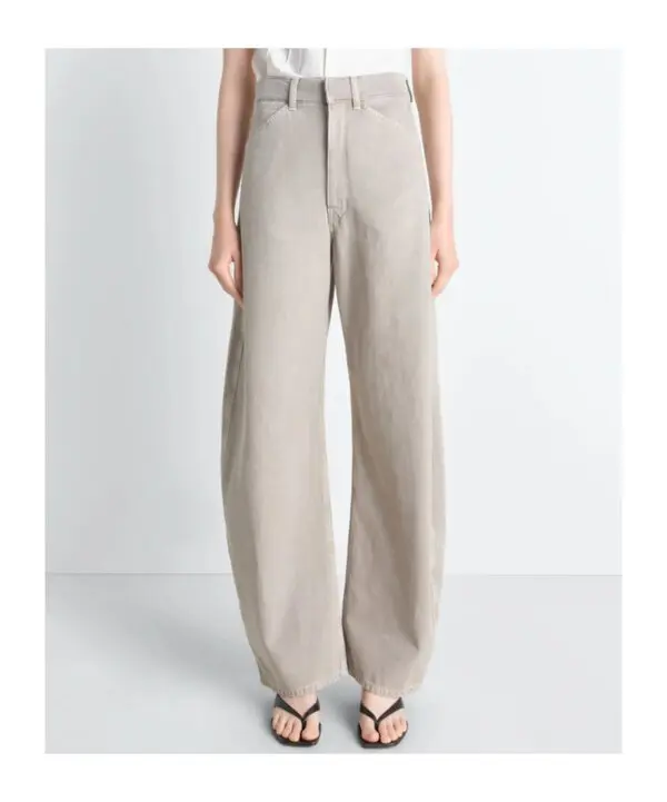 LEMAIRE High-waist Curved-leg Jeans - Moonstone