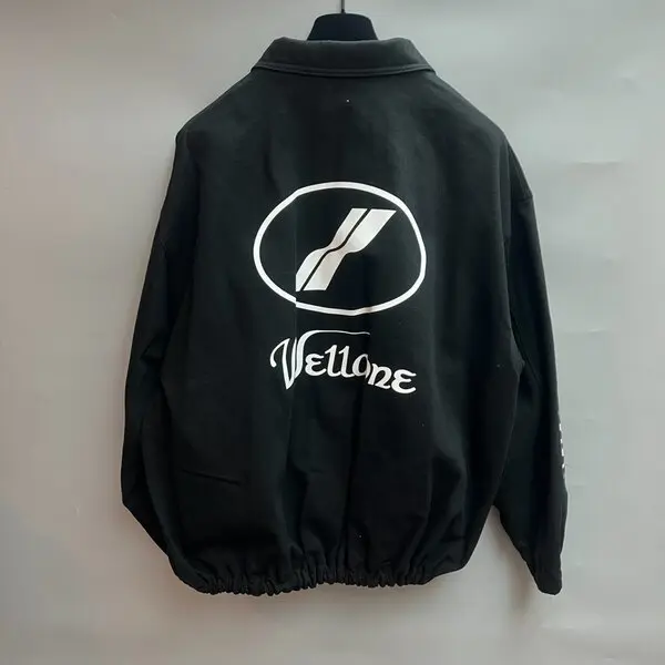 We11Done Logo Printed Zip-up Jacket - Black