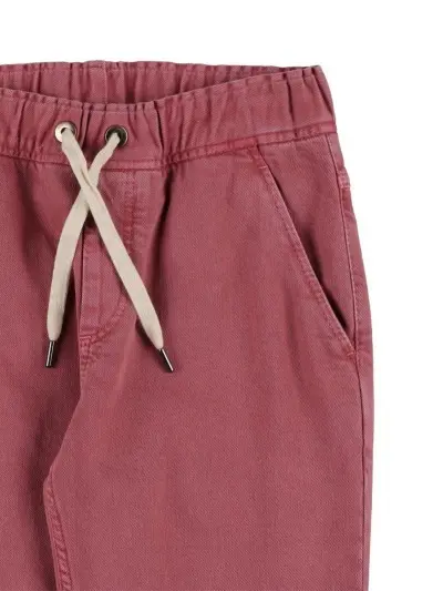 Brunello Cucinelli Crispy Cotton Trousers With Fringe Hem