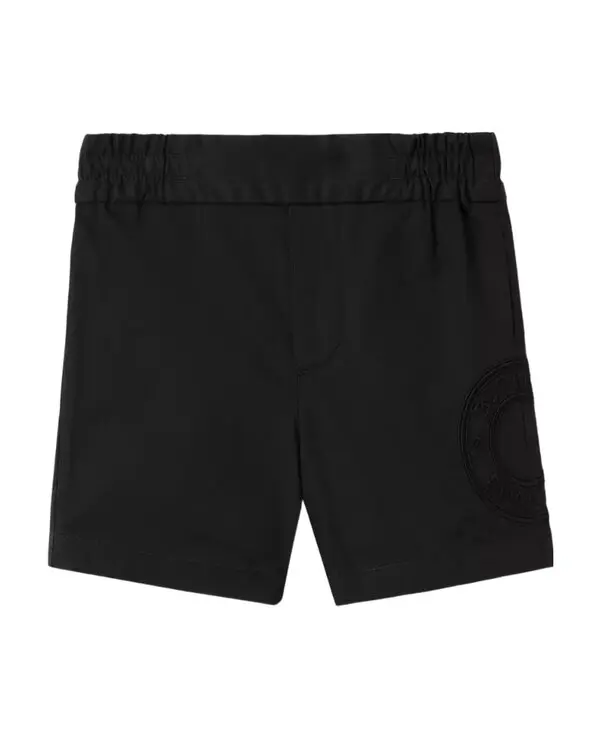 Burberry Logo-embroidered Twill Chino Shorts - Black