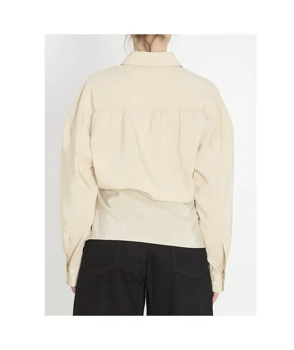 LEMAIRE Twisted Straight Collar Shirt - Nude