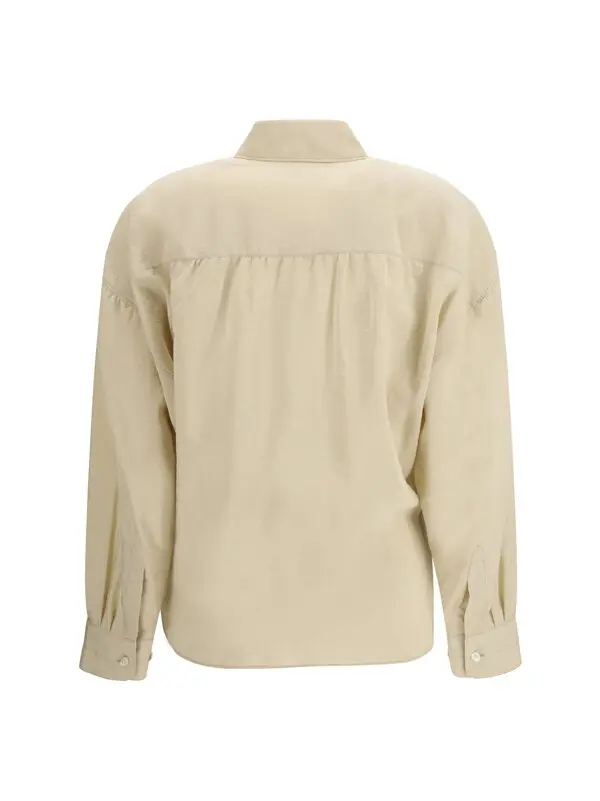 LEMAIRE Long-sleeved Draped Shirt - Nude