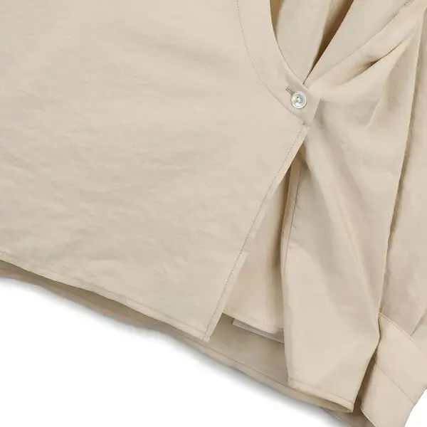 LEMAIRE Long-sleeved Draped Shirt - Nude