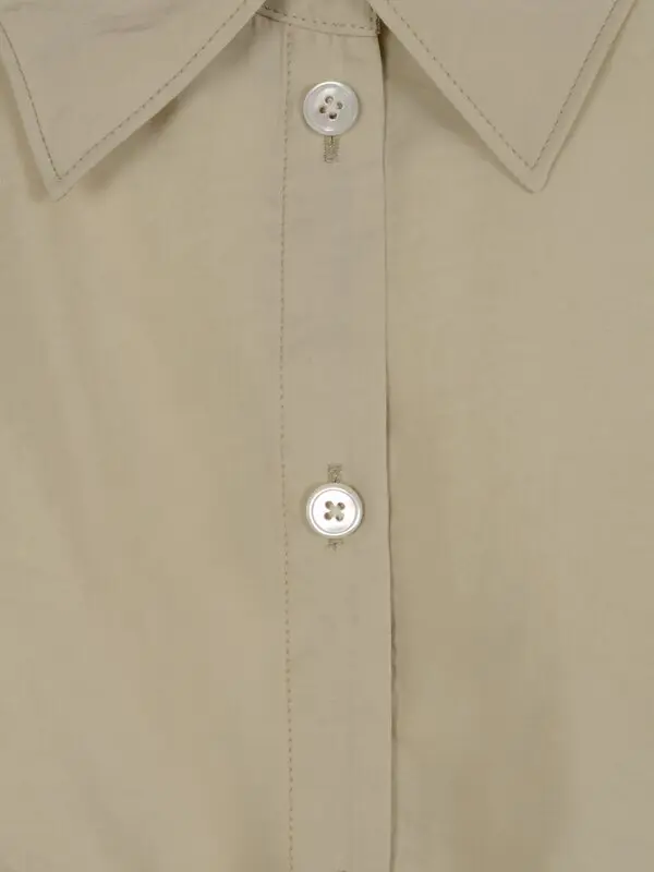 LEMAIRE Long-sleeved Draped Shirt - Nude
