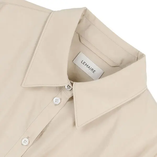 LEMAIRE Long-sleeved Draped Shirt - Nude
