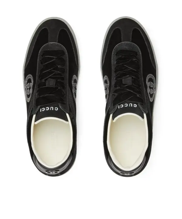 Gucci Logo Patch Low-top Sneakers - Black