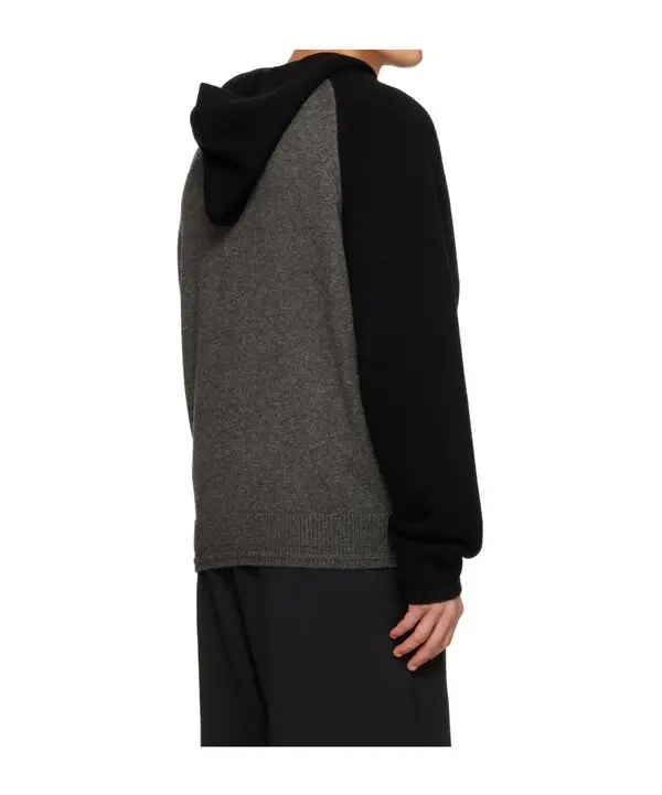 We11Done Zippered Wool Knit Hooded Sweatshirt