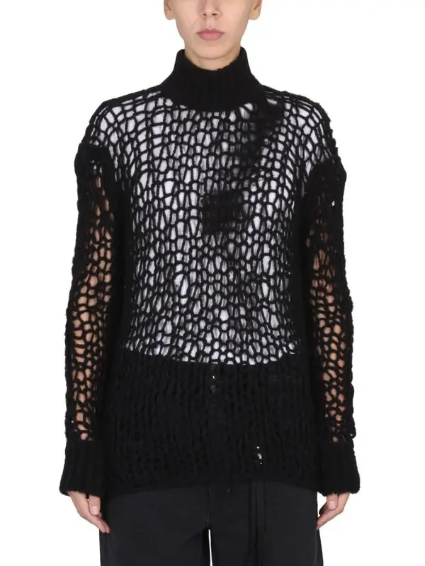 ANN DEMEULEMEESTER High-neck Knitted Jumper
