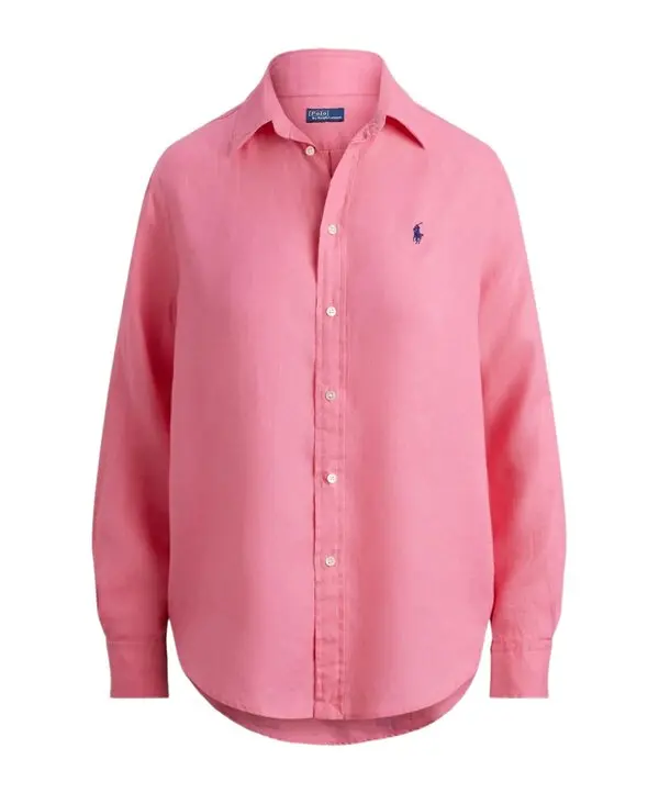 Polo Ralph Lauren Linen Long-sleeve Shirt - Pink