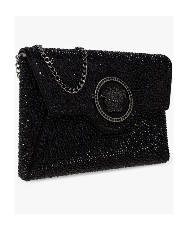 Versace Medusa Plaque Embellished Clutch Bag