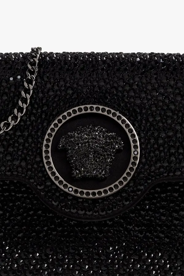 Versace Medusa Plaque Embellished Clutch Bag