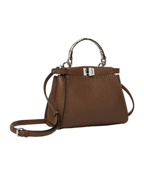 Fendi Peekaboo Mini Tote Bag - Brown