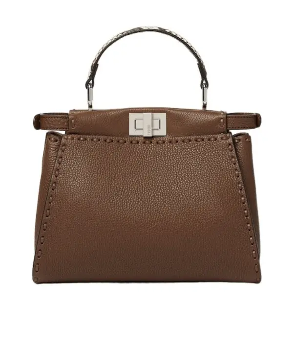 Fendi Peekaboo Mini Tote Bag - Brown