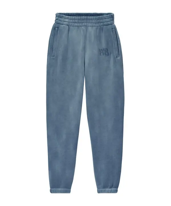 Alexander Wang Essential Terry Ribbed Hem Joggers - Blue