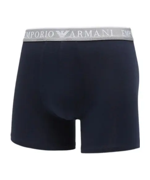 Emporio Armani Logo-waistband Boxers - Blue/white