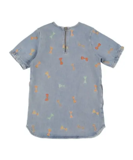 Stella McCartney Bow Embroidered Denim Dress