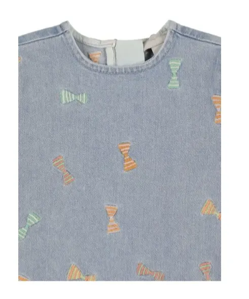 Stella McCartney Bow Embroidered Denim Dress