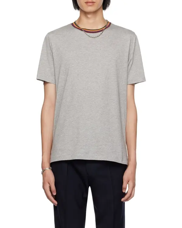 Paul Smith Striped Collar T-shirt - Black