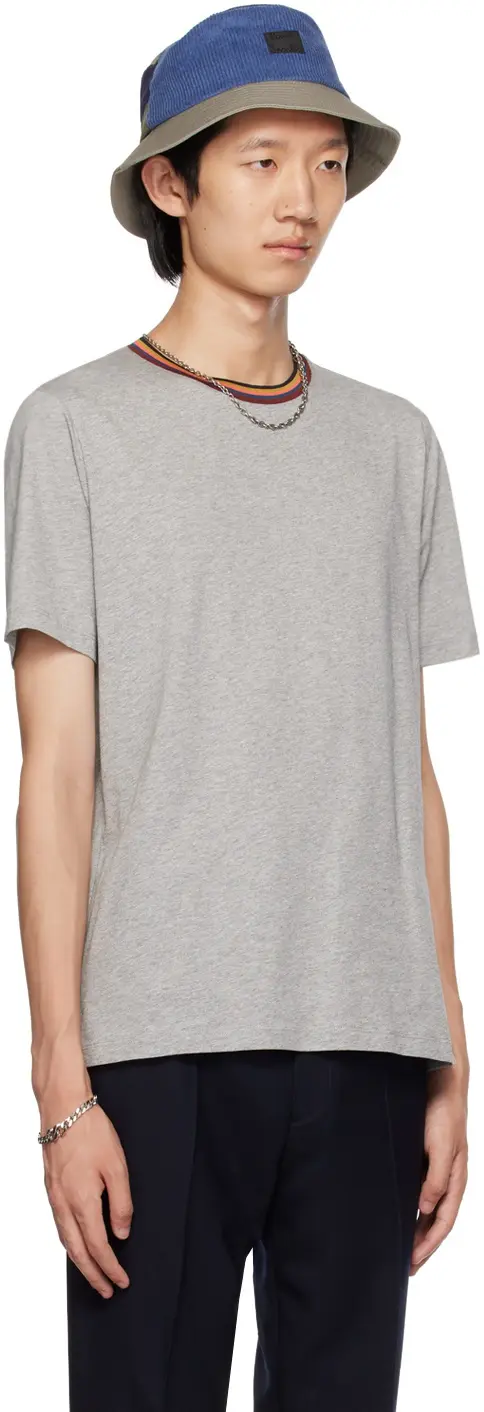 Paul Smith Striped Collar T-shirt - Black