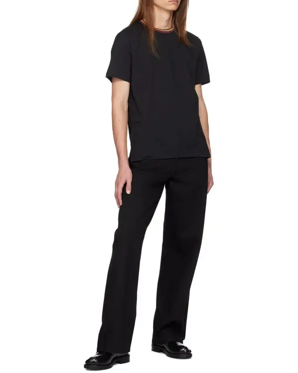 Paul Smith Striped Collar T-shirt - Black