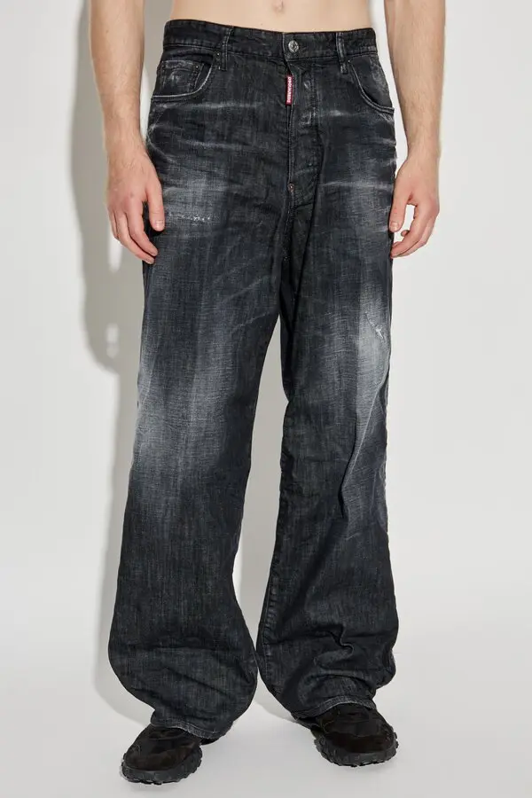 Dsquared2 Distressed Loose-fit Jeans - Black