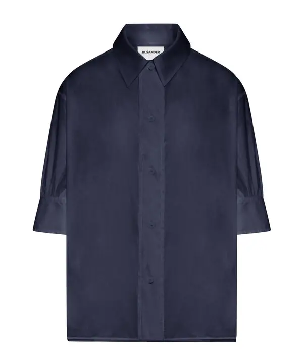 JIL SANDER Organdy Buttoned Shirt - Midnight